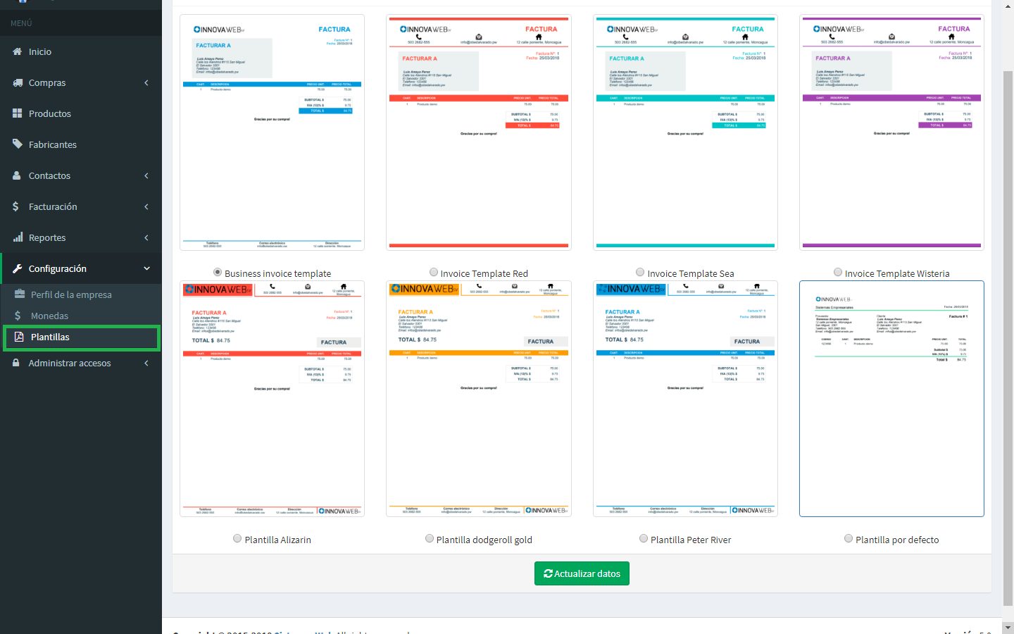 Inventory Control - Sistema de control de inventario y Facturación